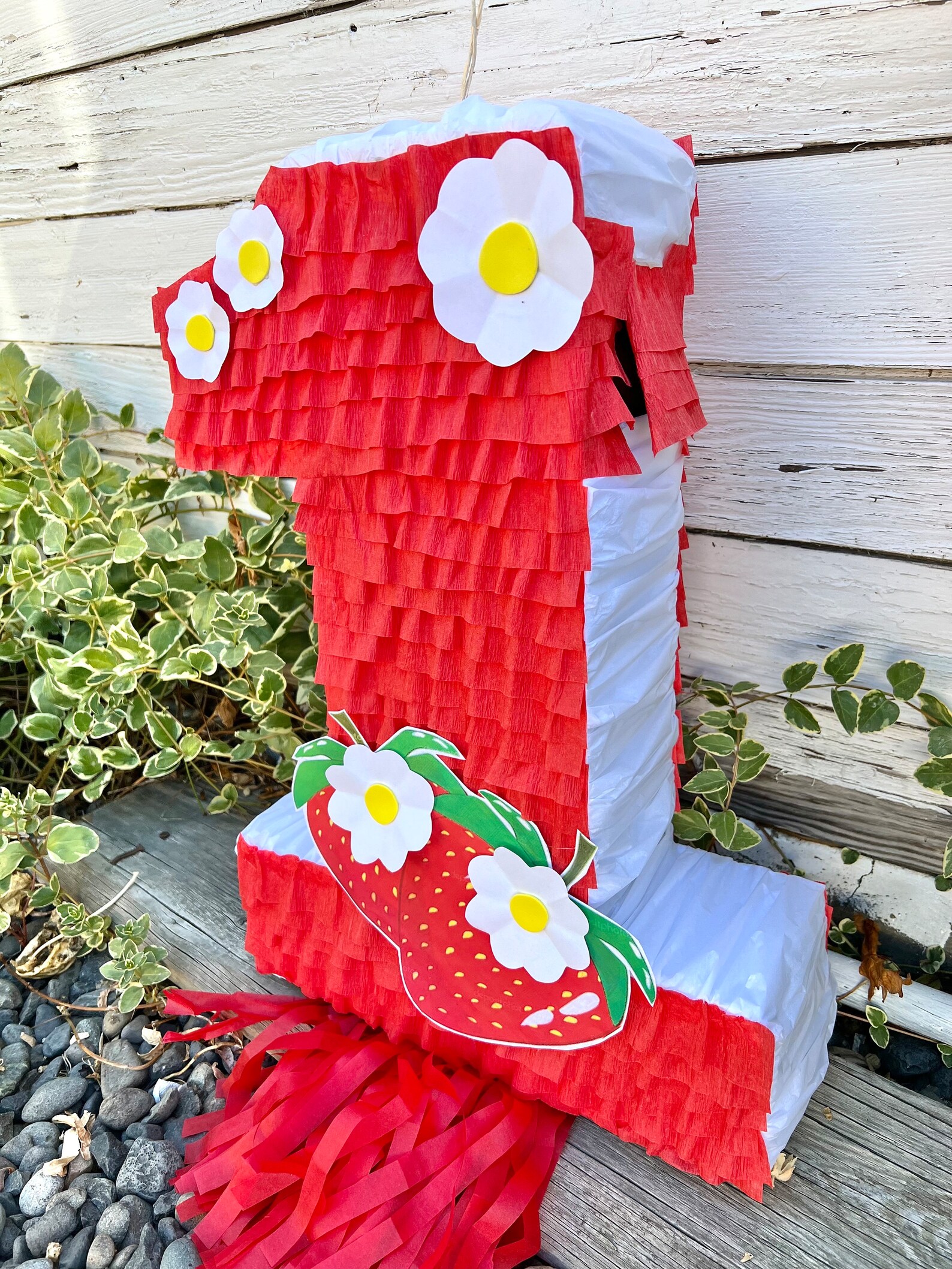 Strawberry Number One Piñata Fruit Party Birthday numbers Available 1-9 ...
