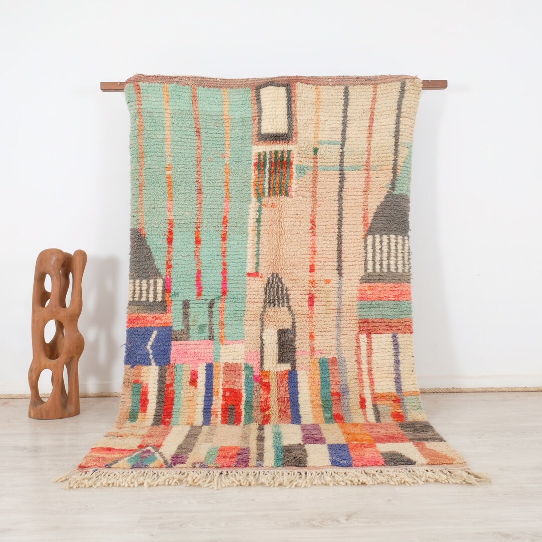 Moroccan Rug, Moroccan Boujaad Rug , Moroccan Area Rug , 5x8ft Rug - Etsy