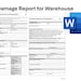 Warehouse Damage Report Form | Incident Report and Investigation | Word ...