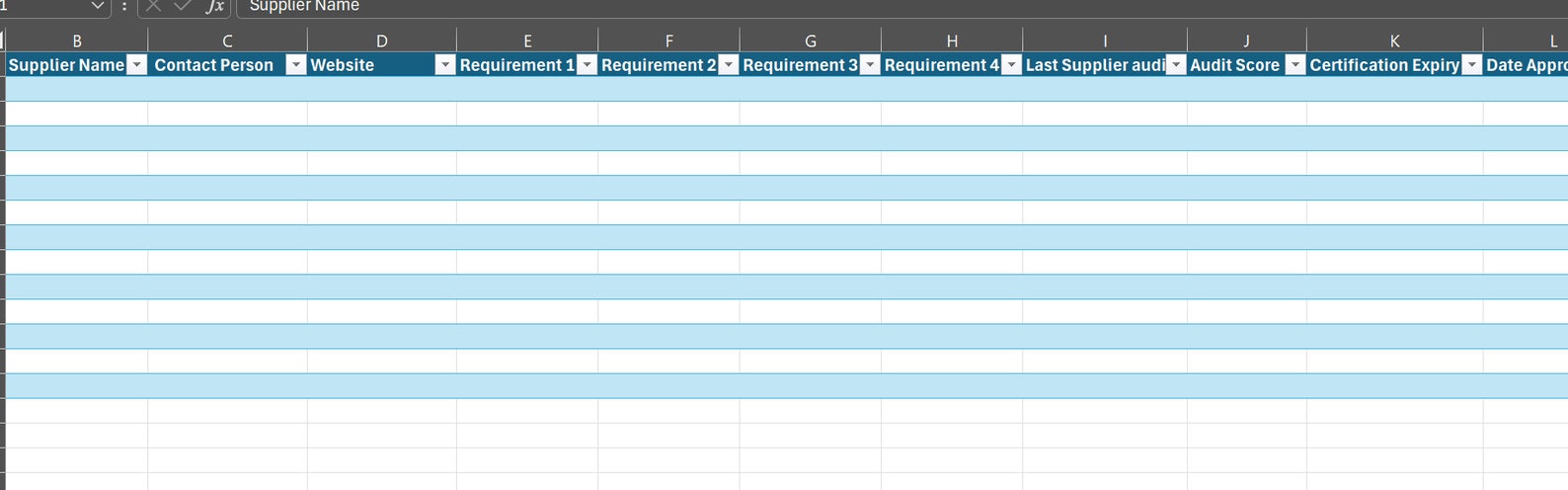 Supplier Management Excel Template | Instant Digital Download | With ...