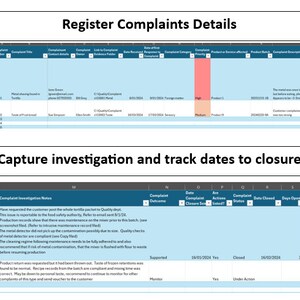 Complaint Register | Customer Complaints Log | Excel Tracker | SOP ...
