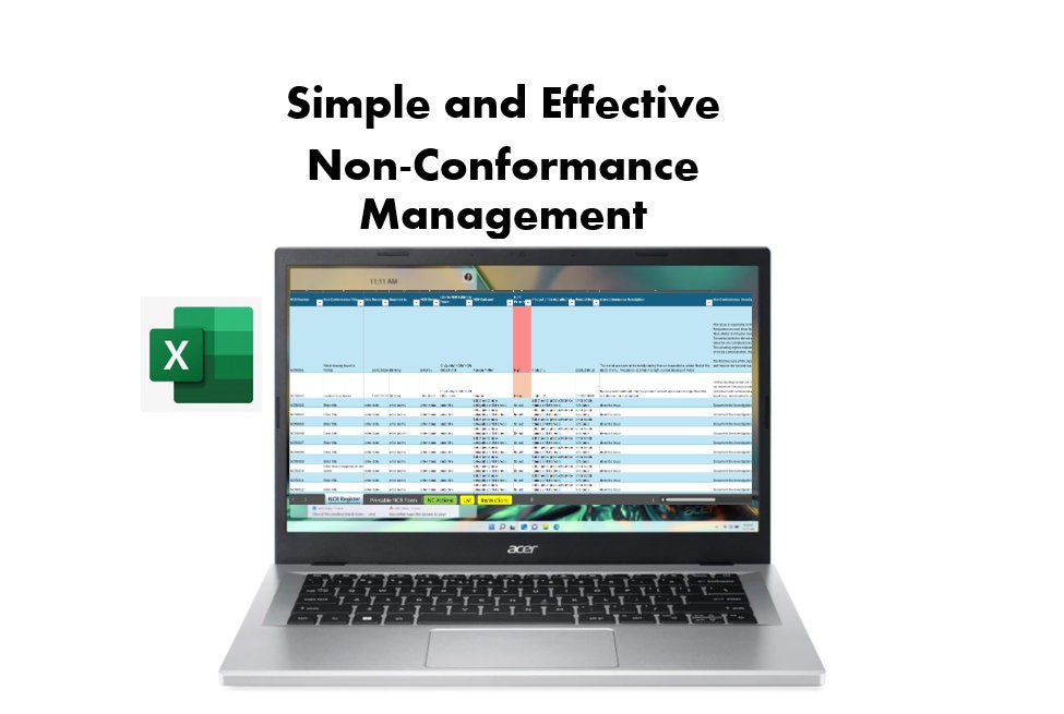 Non-conformance Register | Issue Report Tracker | Includes Action List ...