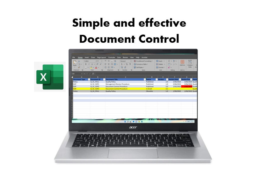 Controlled Document Register Plus Records/archive Register in Excel | Example Document ...