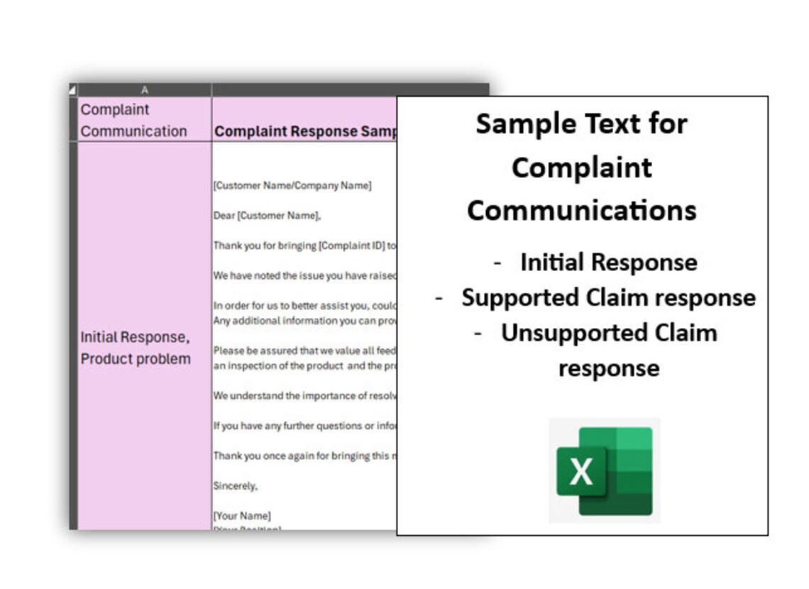 Complaint Register | Customer Complaints Log | Excel Tracker | SOP ...