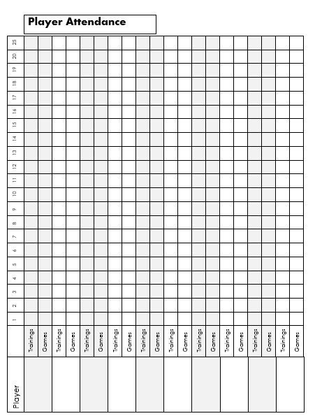 Netball Coach Book Printable Templates, Black and White, Simple Format ...