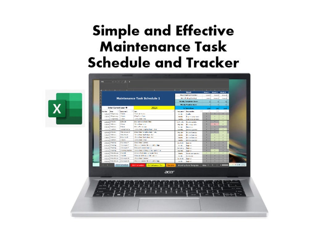 Maintenance Task Schedule and Tracker | Cleaning Task Register ...