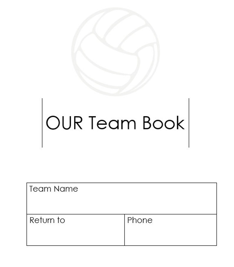Netball Coach Book Printable Templates, Black and White, Simple Format ...