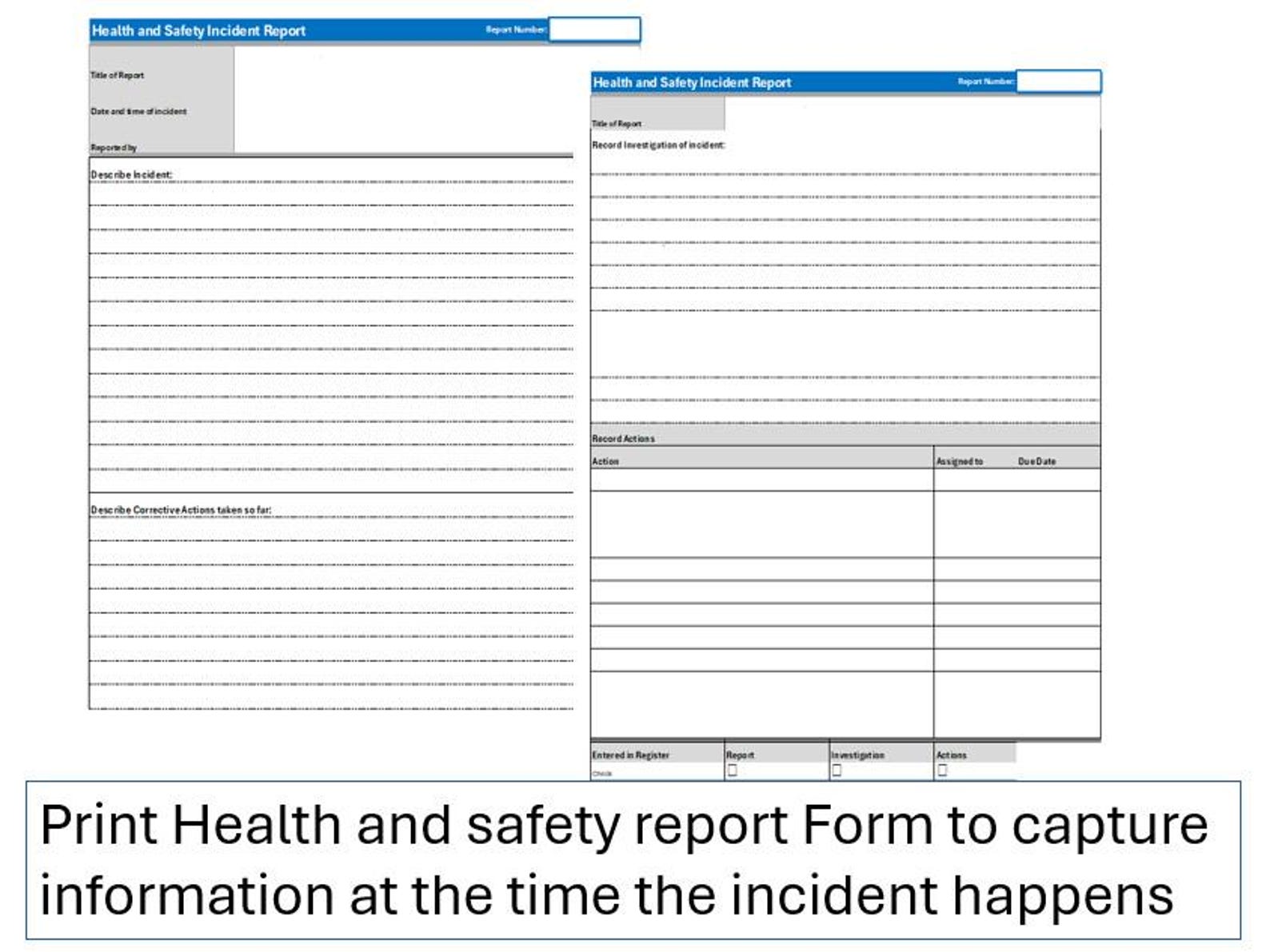 Health and Safety Incident Register in Excel | Manage H&S Reports and ...