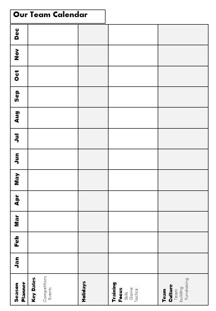 Netball Coach Book Printable Templates, Black and White, Simple Format ...