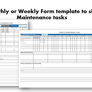 Maintenance Task Schedule and Tracker | Cleaning Task Register ...