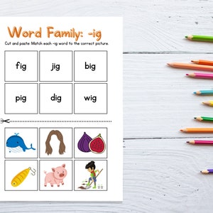 CVC Short I Words Practice Bundle, Cut and Paste Activity for ...