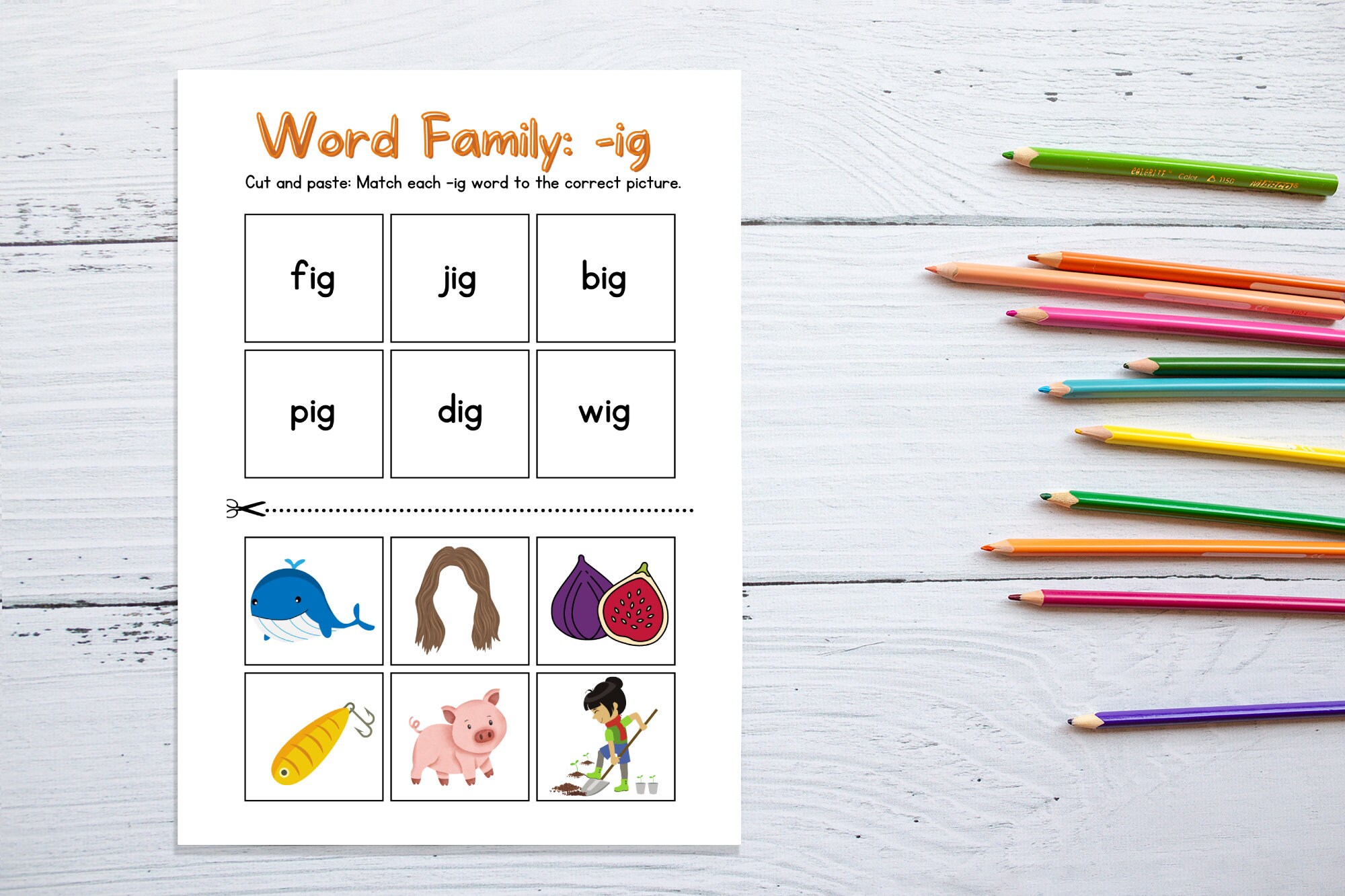 CVC Short I Words Practice Bundle, Cut and Paste Activity for ...