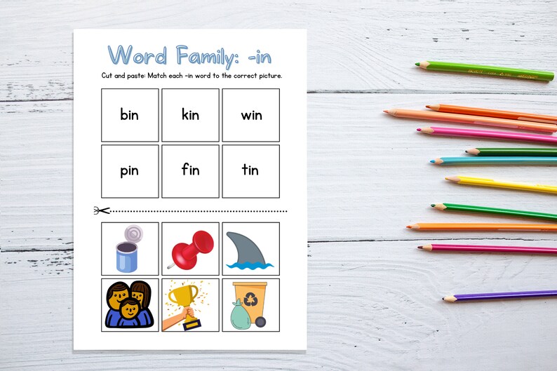 CVC Short I Words Practice Bundle, Cut and Paste Activity for ...