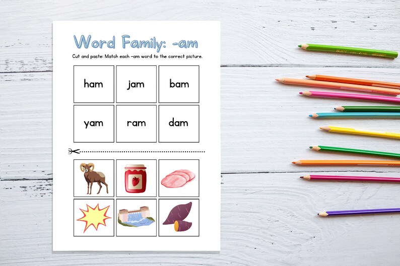 CVC Short A Words Practice Bundle, Cut and Paste Activity for ...
