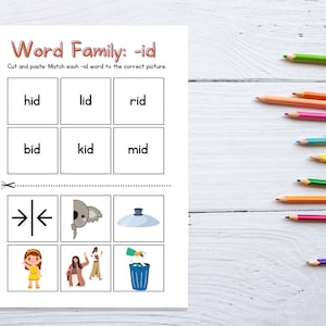 CVC Short I Words Practice Bundle, Cut and Paste Activity for ...