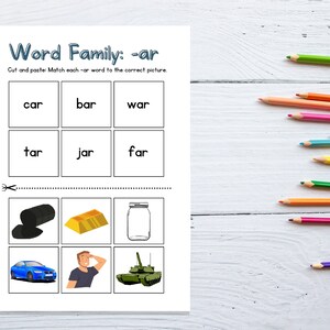 CVC Short A Words Practice Bundle, Cut and Paste Activity for ...