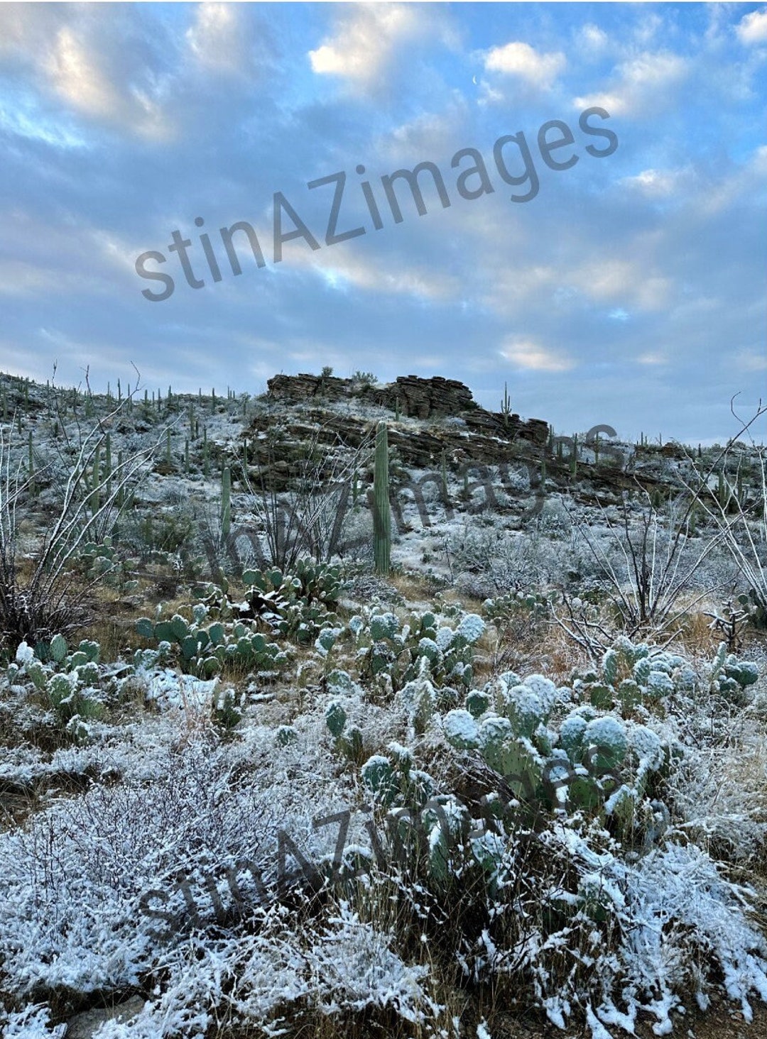 Tanque Verde Ridge Trail Sunrise Snow - Etsy