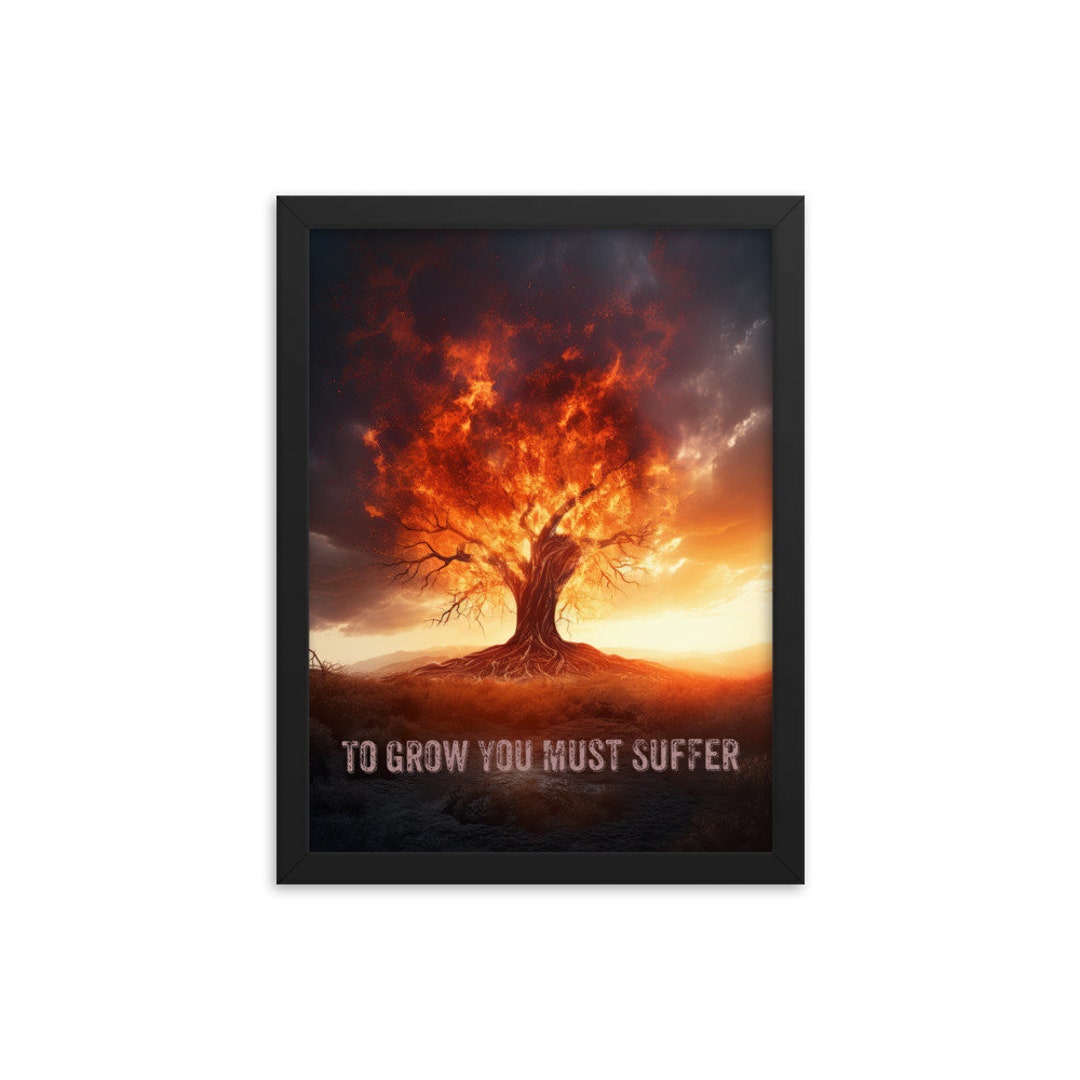 David Goggins to Grow You Must Suffer Framed Poster, Motivation Wall ...