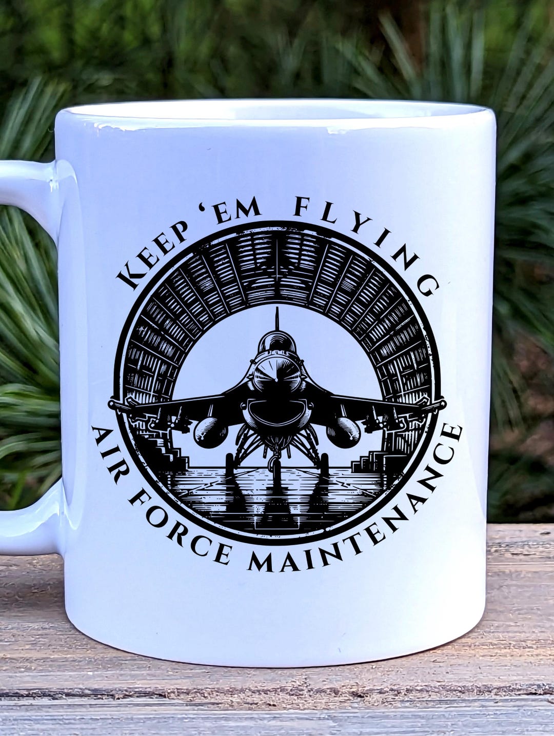 Air Force Mechanic Mug, USAF Maintenance Coffee Cup, Military Aircraft ...