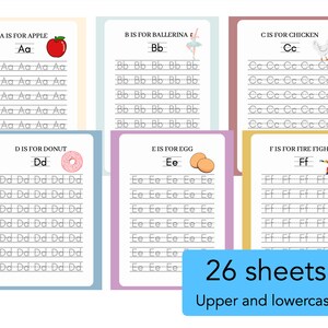 Handwriting Practice: Abc's Worksheets - Fun & Colorful Tracing Sheets ...