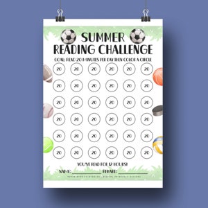 Sports Theme, Summer Reading Challenge, Summer Reading Log, Kids ...