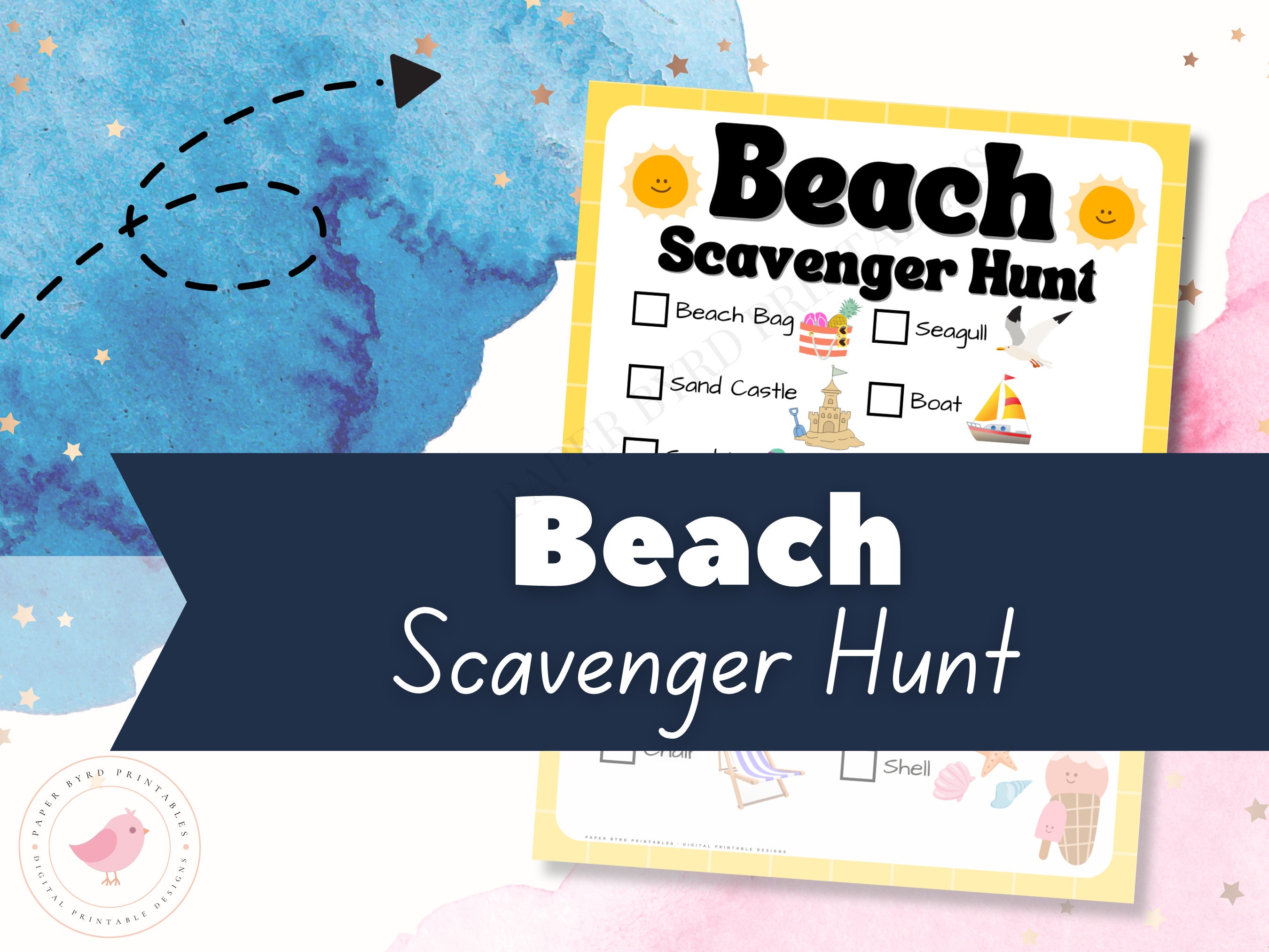 Scavenger Hunt at the Beach | Kids Scavenger Hunt | Printable Game ...