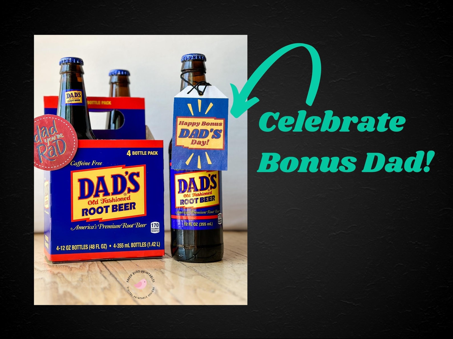 Father's Day Printable Gift Tag, Fathers Day Gift From Wife, Step Dad ...