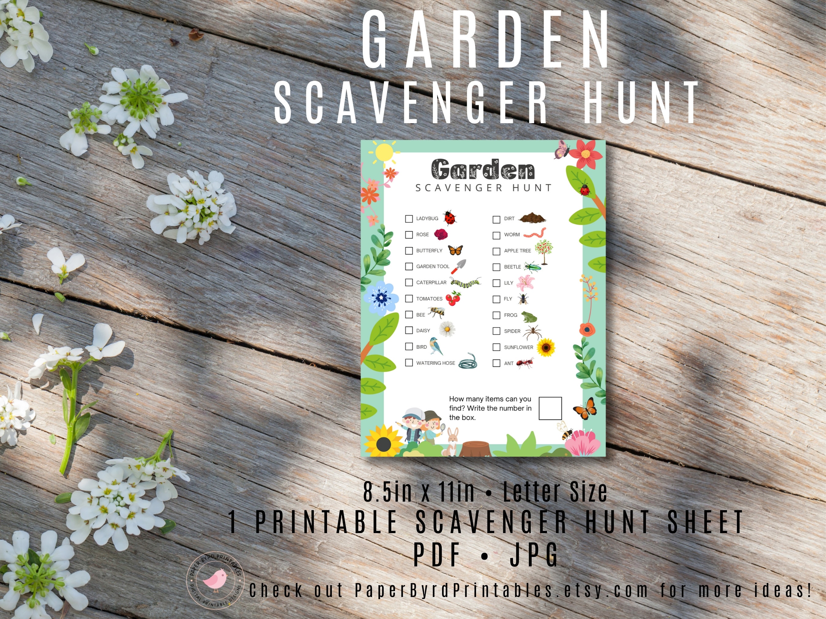 Garden Scavenger Hunt, Scavenger Hunt, Bug Party, Ladybug, Bugs, Garden ...