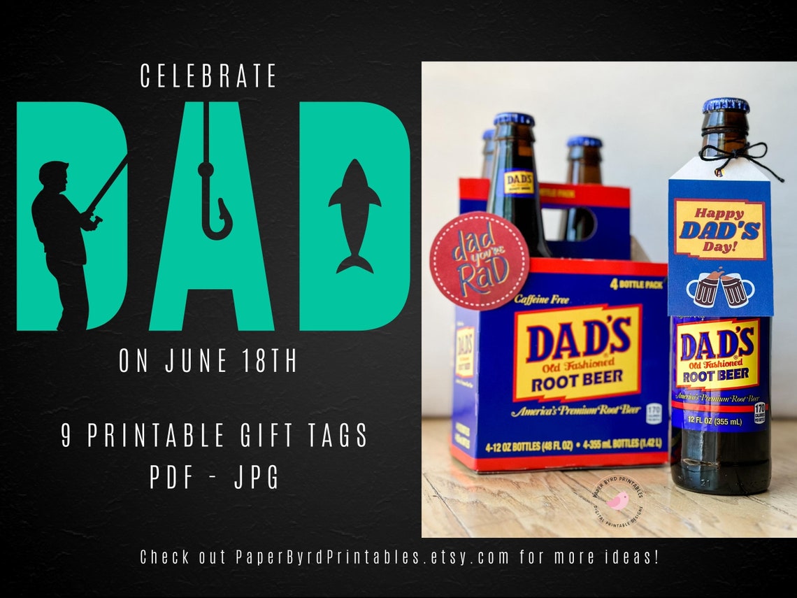 Father's Day Printable Gift Tag, Fathers Day Gift From Wife, Step Dad ...