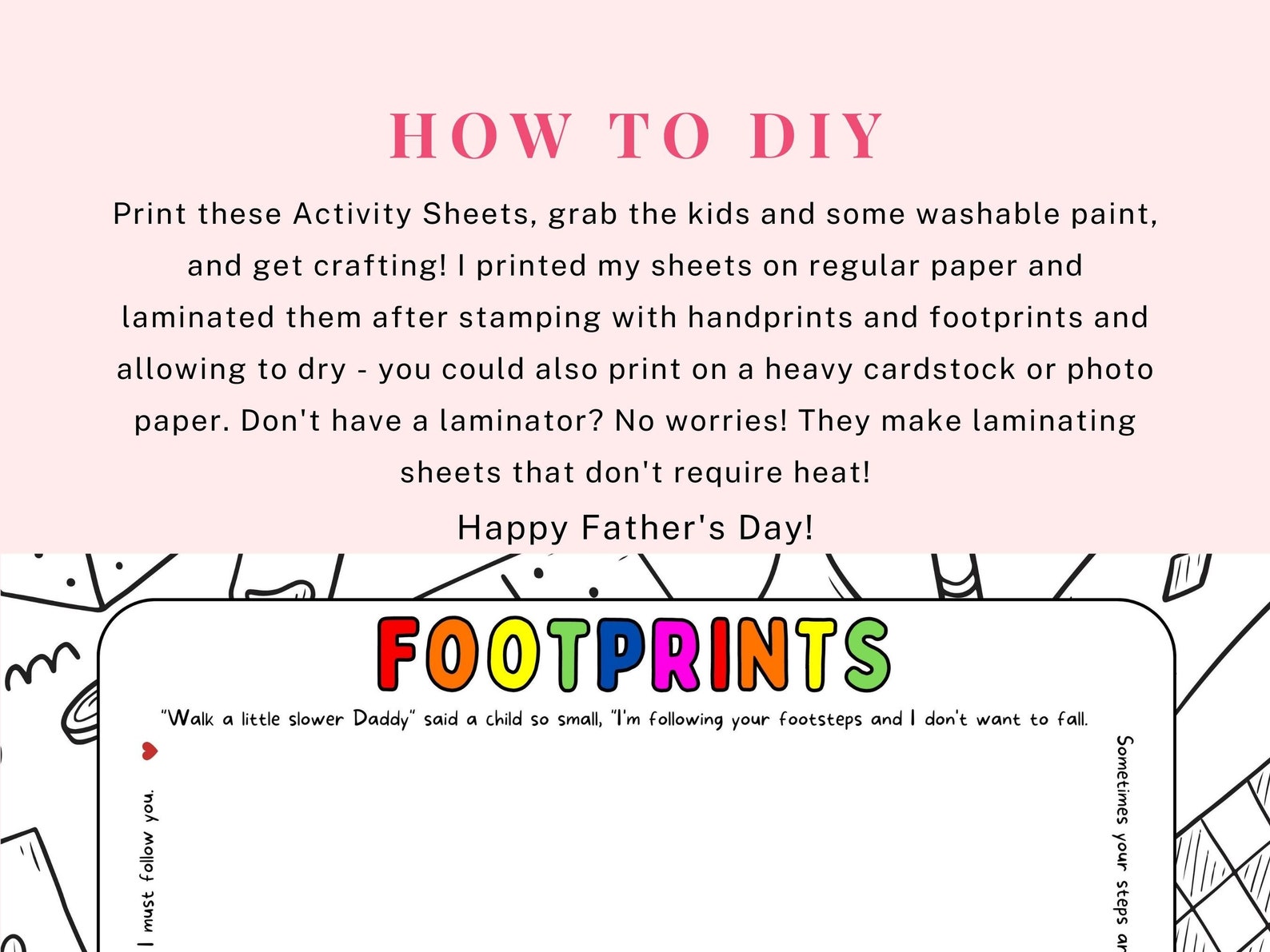 Father's Day Rainbow Craft Activity, DIY Gift for Dad, Handprint Art ...