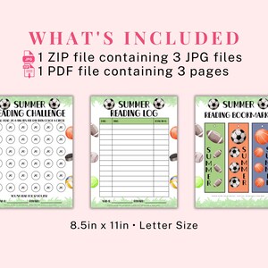 Sports Theme, Summer Reading Challenge, Summer Reading Log, Kids ...