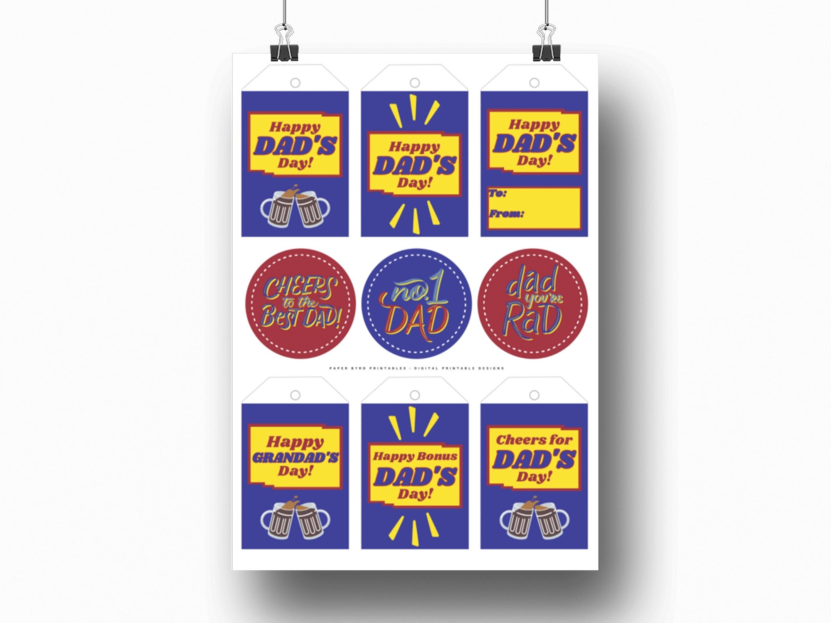 Father's Day Printable Gift Tag, Fathers Day Gift From Wife, Step Dad ...