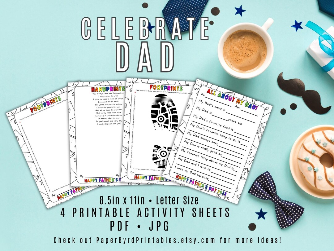 Father's Day Rainbow Craft Activity, DIY Gift for Dad, Handprint Art ...