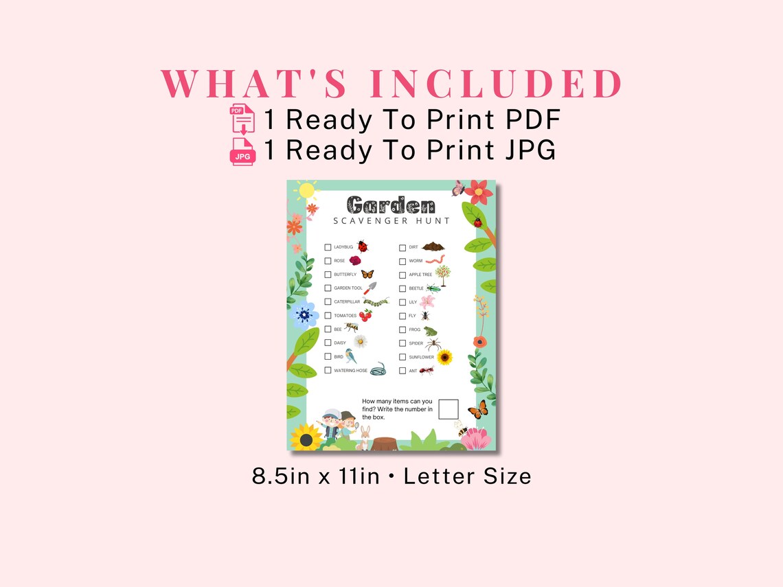 Garden Scavenger Hunt, Scavenger Hunt, Bug Party, Ladybug, Bugs, Garden ...