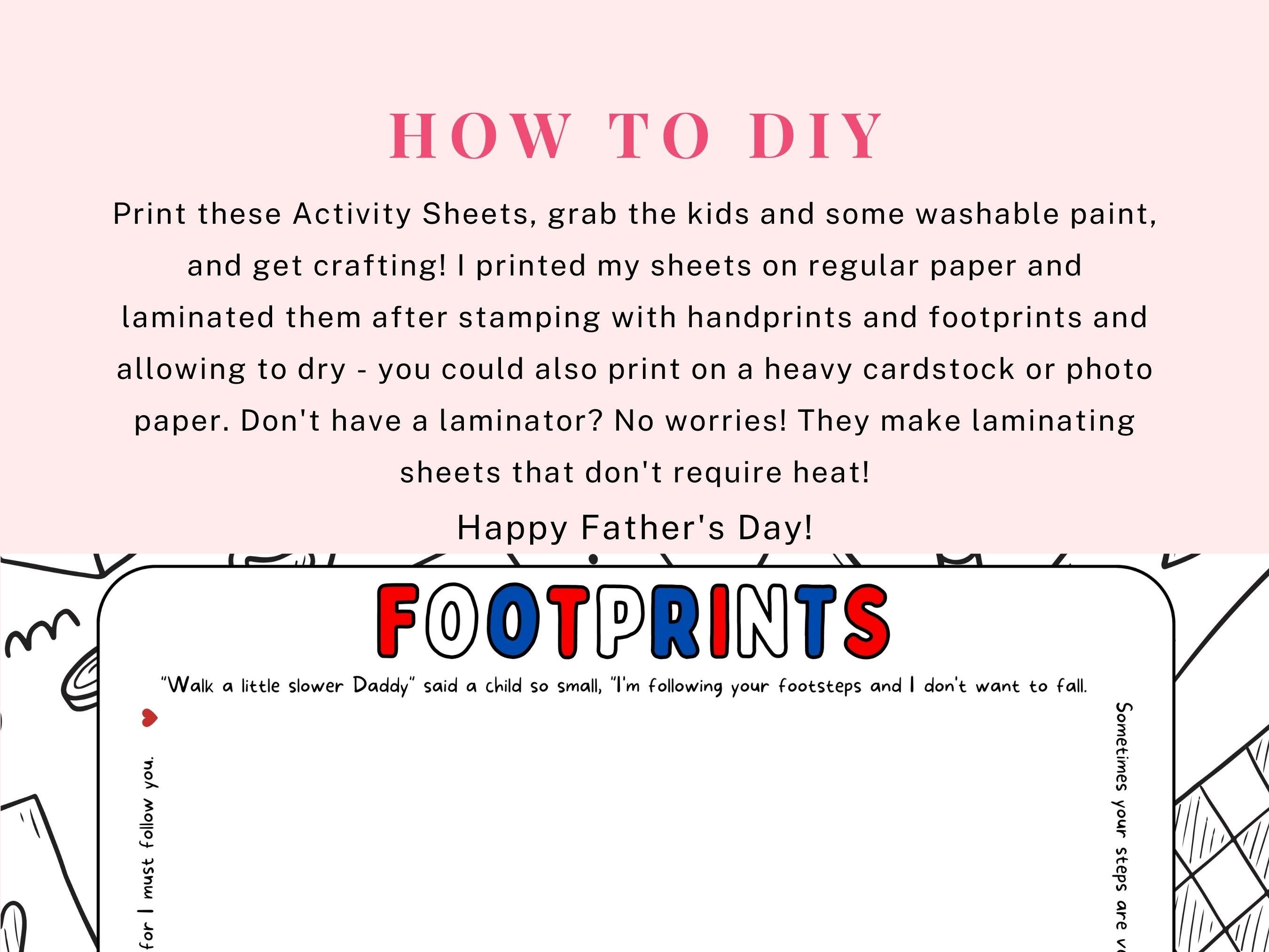 Father's Day Patriotic Craft Activity, DIY Gift for Dad, Handprint Art ...