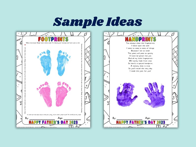 Father's Day Rainbow Craft Activity, DIY Gift for Dad, Handprint Art ...