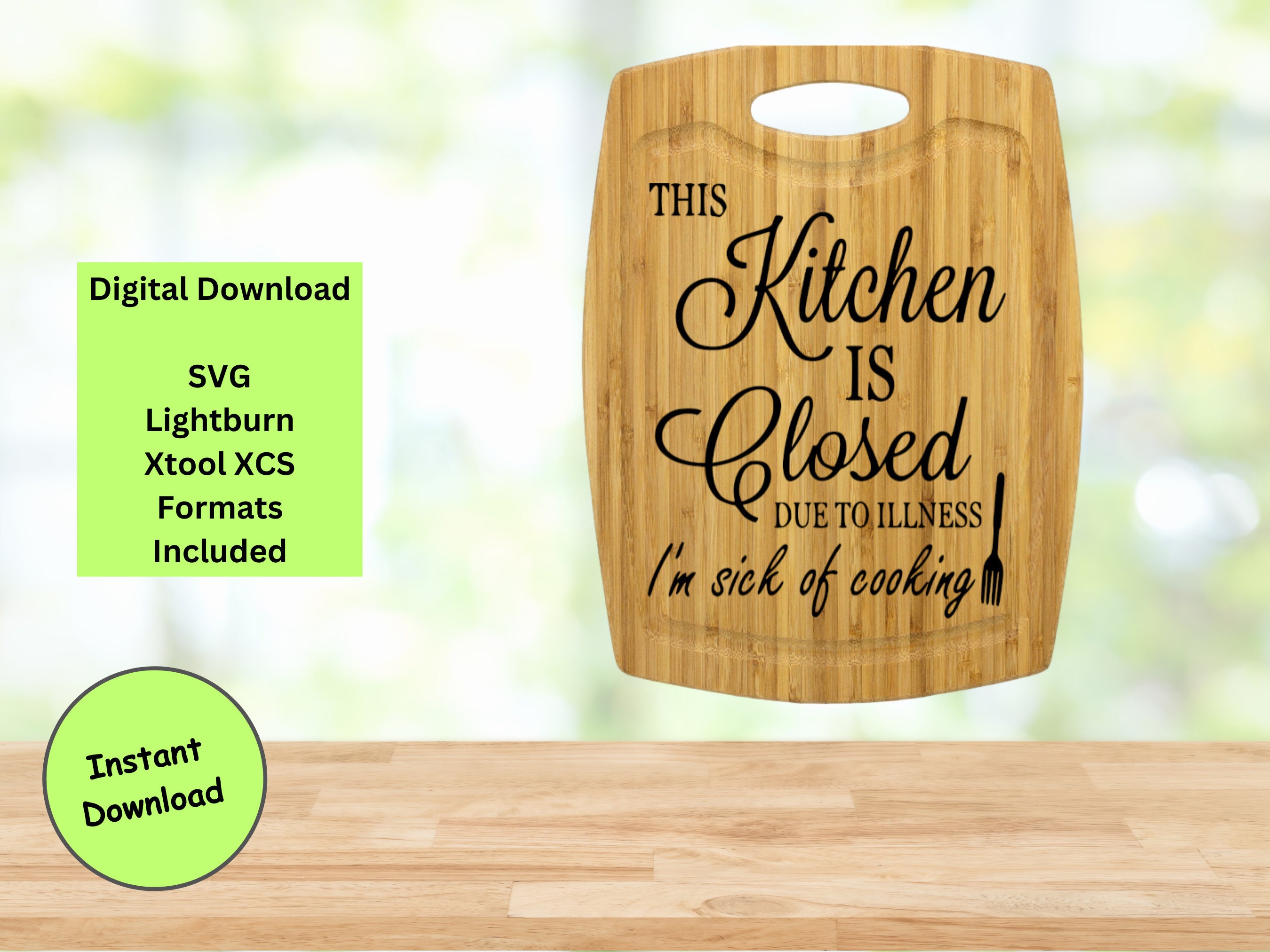 Funny Kitchen Cutting Board Sayings II. SVG, Lightburn, and Xtool XCS ...