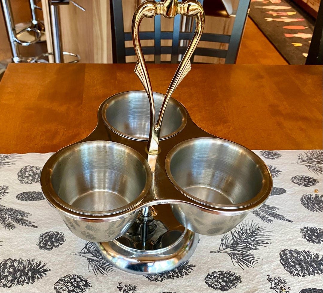 KROMEX Condiment Carousel Server Vintage Mid-century Modern Stainless ...