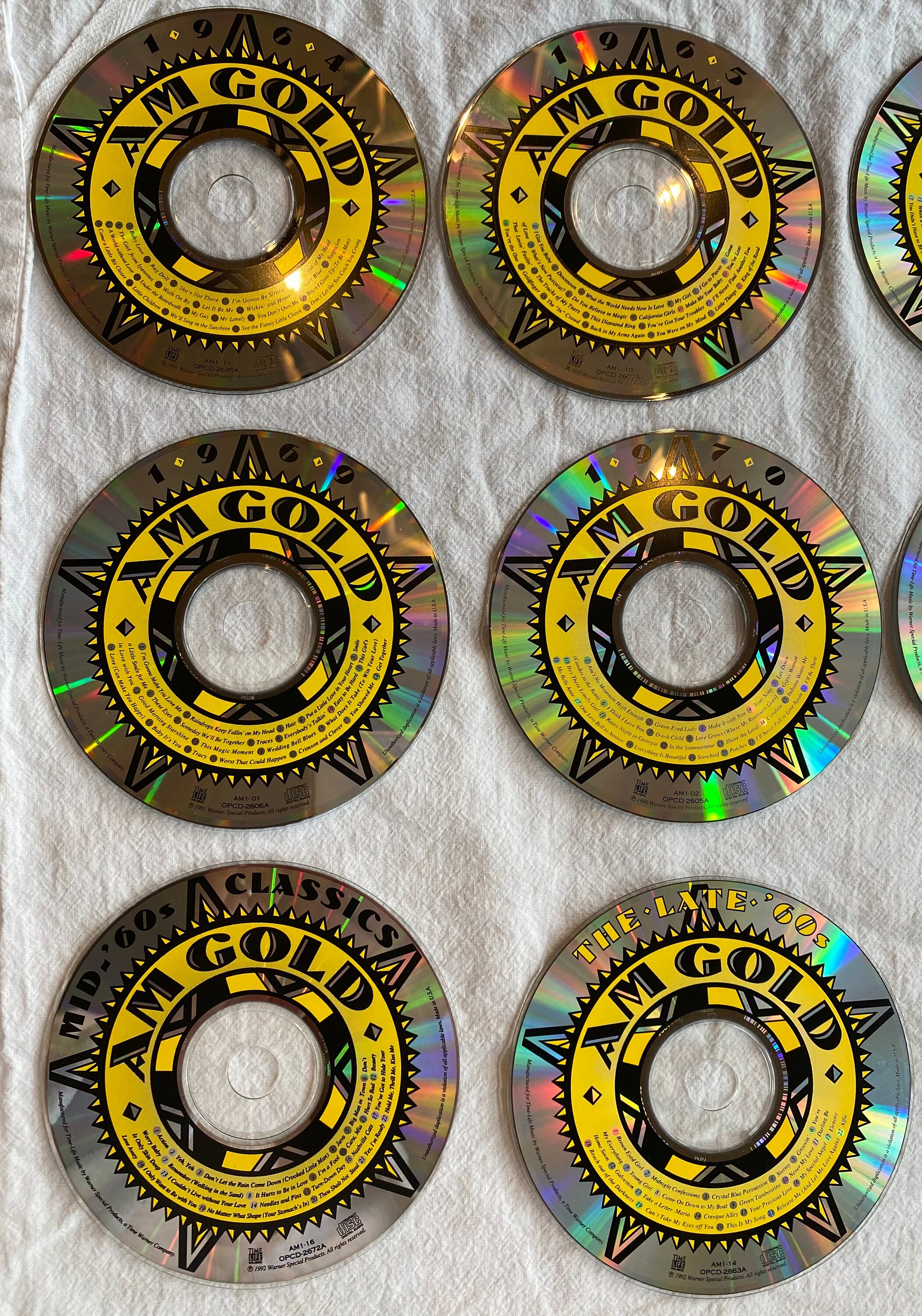 AM Gold 60s and 70s Compilation Cds Set of 15 - Etsy