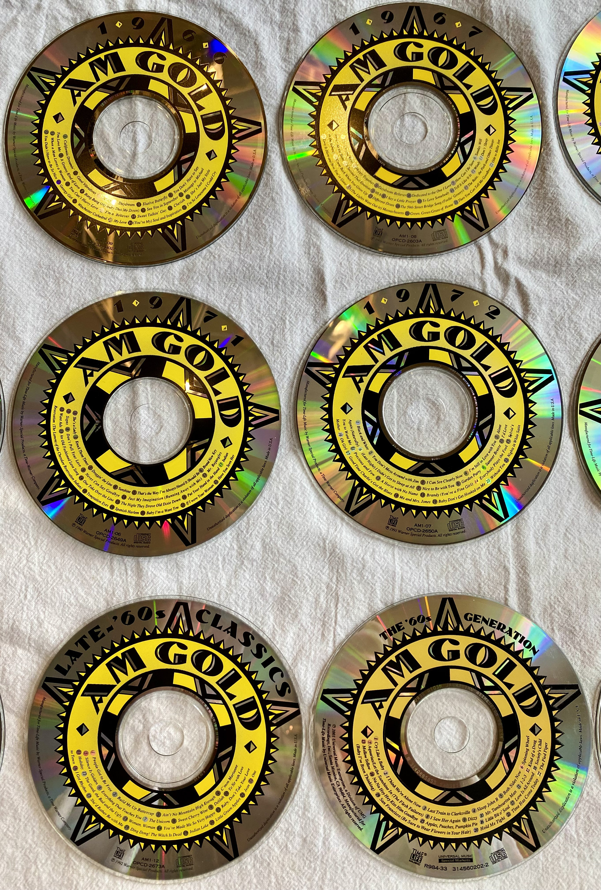 AM Gold 60s and 70s Compilation Cds Set of 15 - Etsy