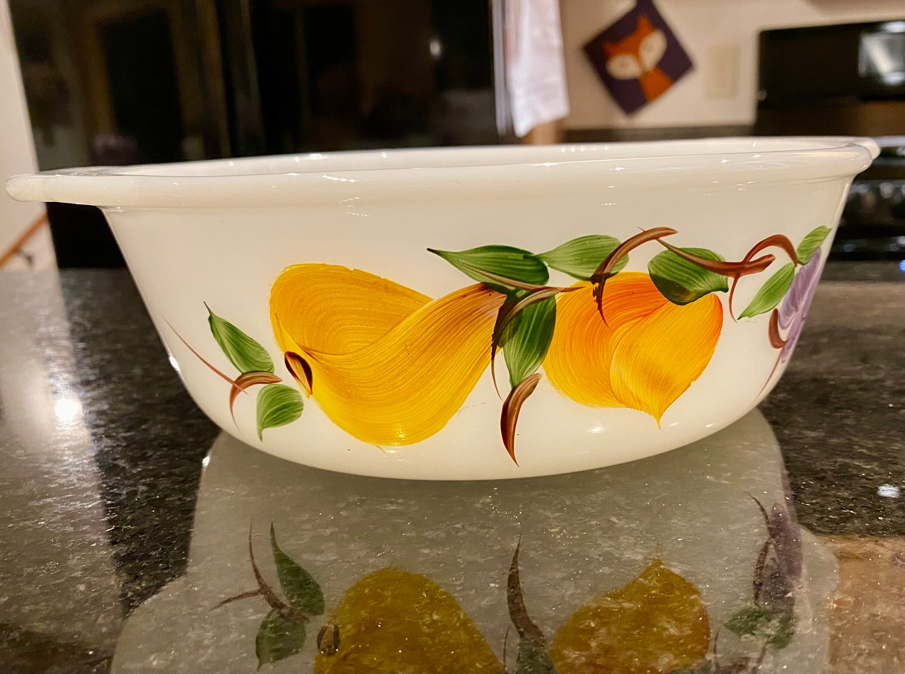 Fire King Gay Fad Fruit Hand Painted Casserole - Etsy