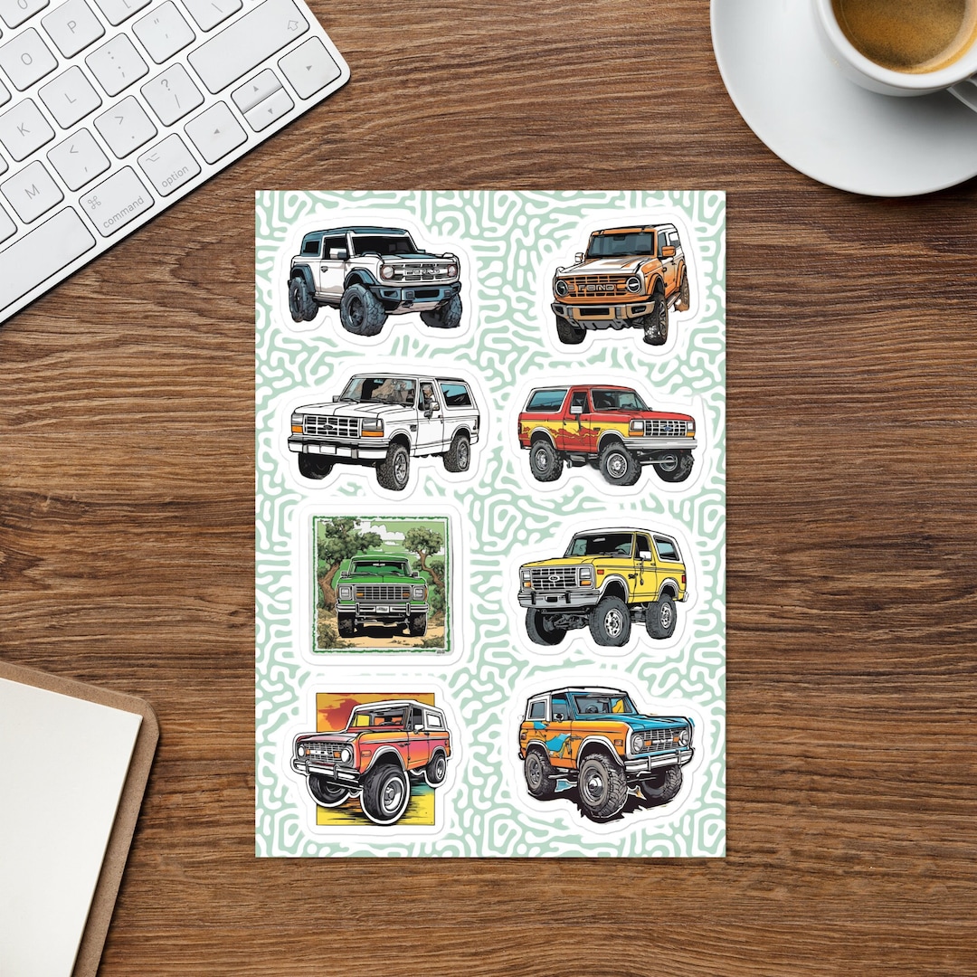 Bronco Sticker Pack Set, Ford Bronco, Retro Vintage Modern Generation ...
