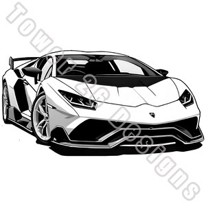 Lamborghini Centenario PNG Set of 8 Retro Minimalist Vintage Car ...