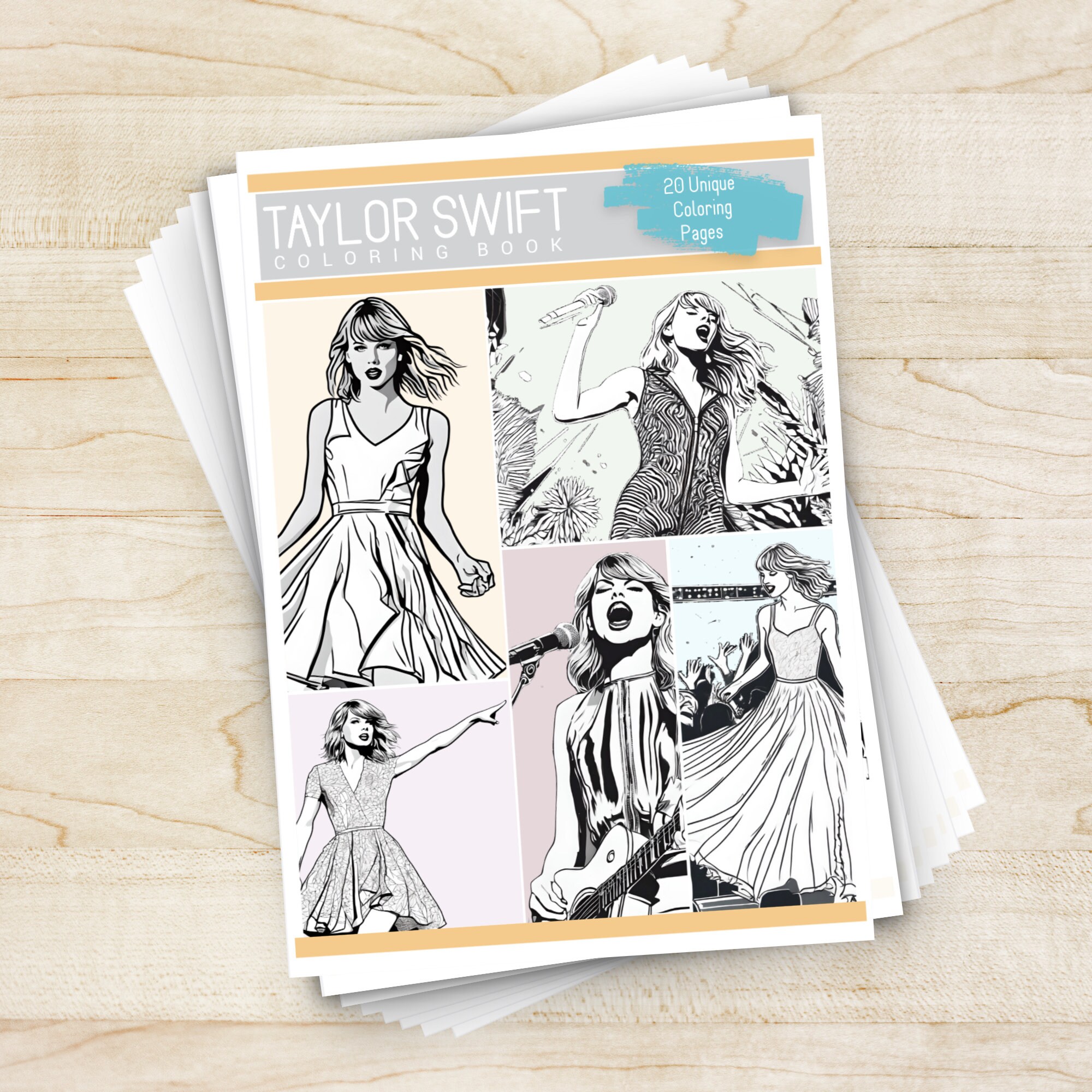 Taylor Swift Coloring Book Taylor Swift Lover Coloring Pages Coloring ...