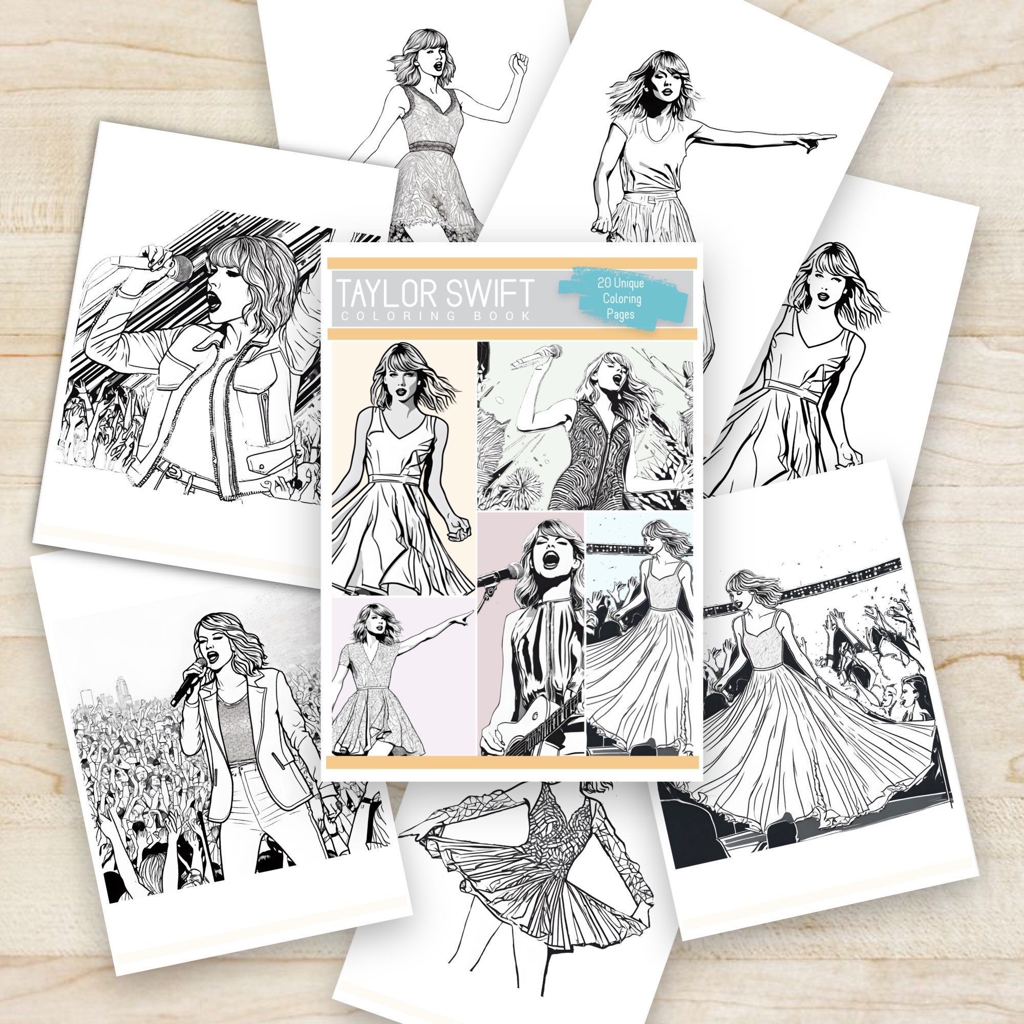 Taylor Swift Coloring Book Taylor Swift Lover Coloring Pages Coloring ...