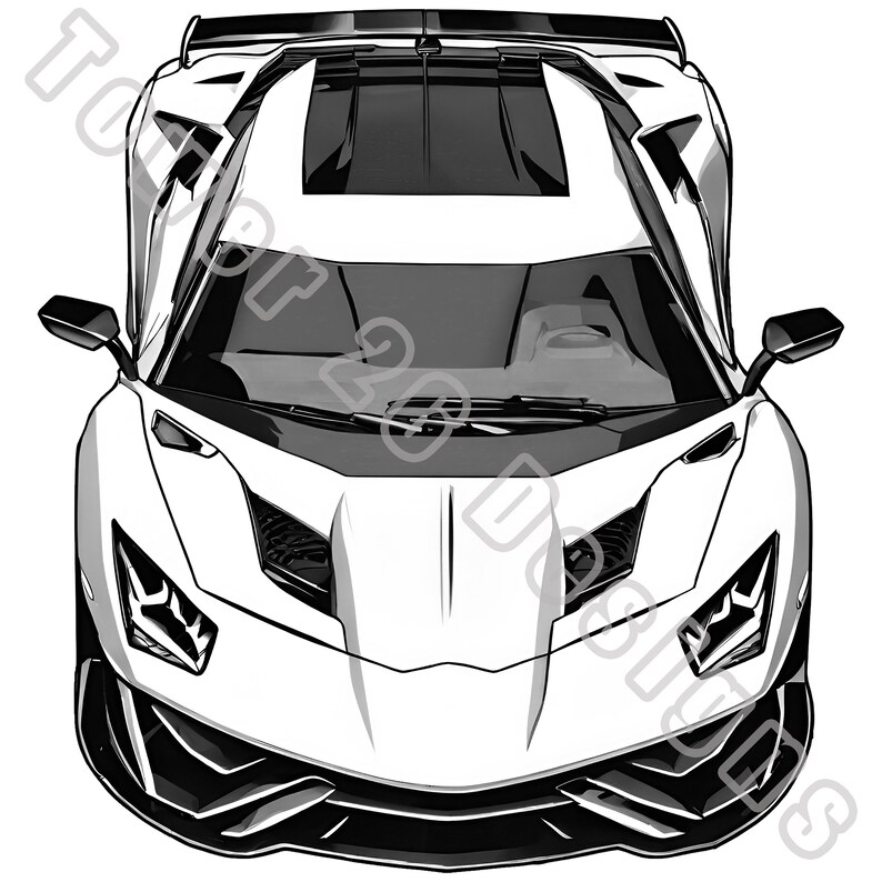 Lamborghini Centenario PNG Set of 8 Retro Minimalist Vintage Car ...