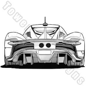 Aston Martin Valkyrie PNG Set of 8 Retro Minimalist Vintage Car ...