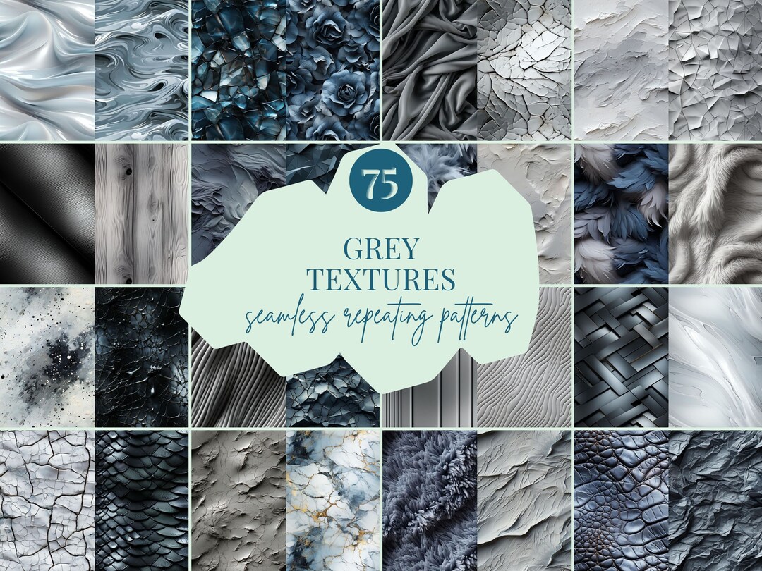 75 Grey Textures Digital Paper Pack Instant Download Seamless - Etsy