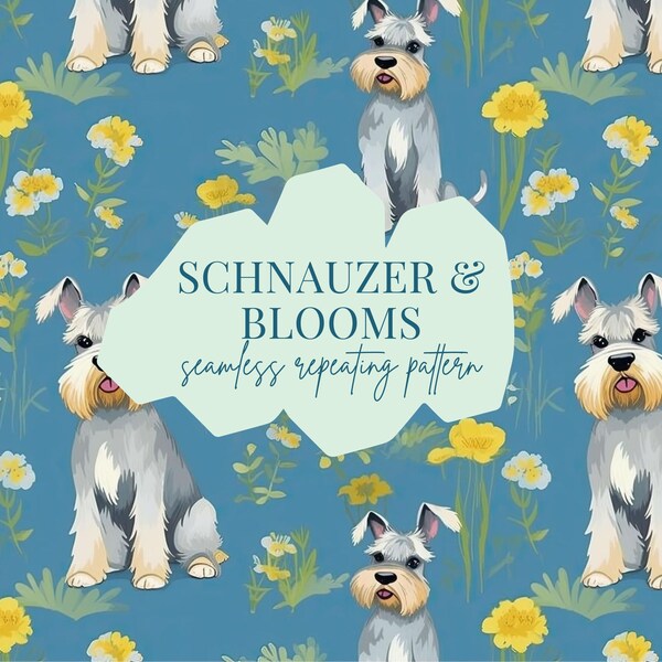 Schnauzer Fabric - Etsy