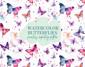Bright Butterflies Digital Paper INSTANT DOWNLOAD Butterfly Digital ...
